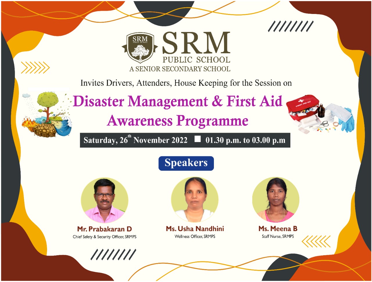 Disaster Management and First Aid Awareness Programme - SRM Public School