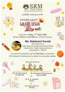 Kindergarten Graduation Day Invitation - SRM Public School
