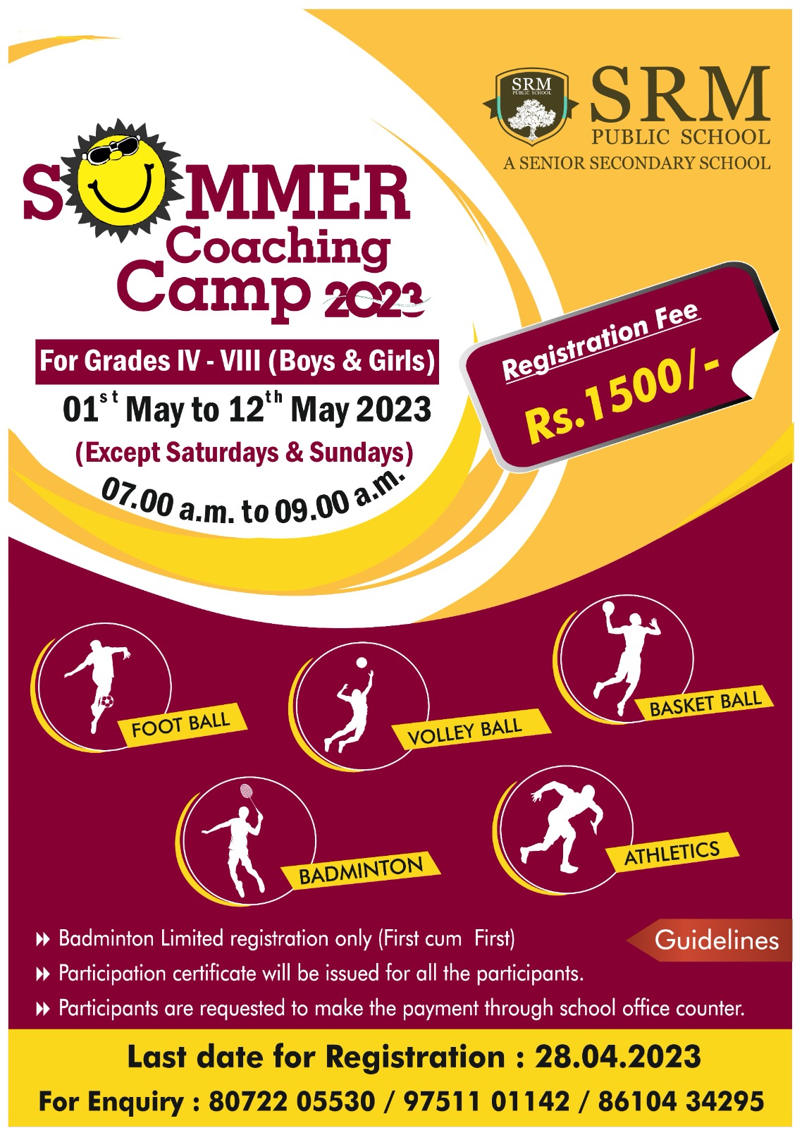 Summer Coaching Camp 2023 - SRM Public School