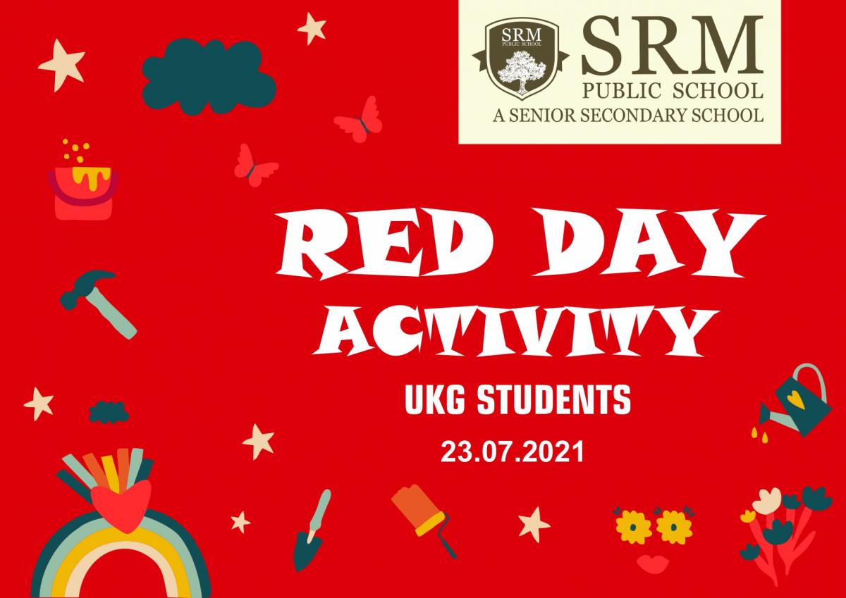 Red Day Activity for UKG Students - SRM Public School